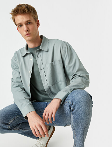 Koton Erkek Regular Fit Basic Gömlek Pamuklu Koton Erkek Regular Fit Basic Gömlek Pamuklu