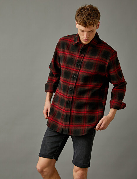 Koton Erkek Ekose Gömlek Pamuklu