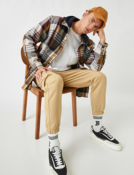 Koton Erkek Kapşonlu Ekose Oduncu Gömleği