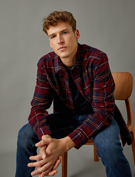 Koton Erkek Ekose Gömlek Pamuklu