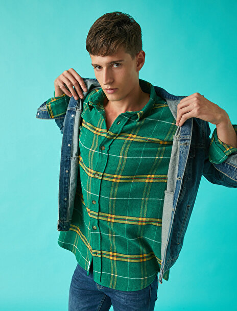 Koton Erkek Ekose Gömlek Pamuklu