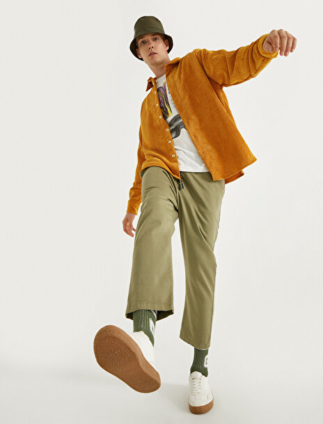 Koton Erkek Fitilli Kadife Gömlek