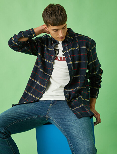 Koton Erkek Ekose Gömlek Pamuklu