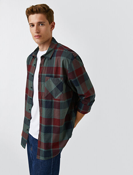 Koton Erkek Kareli Gömlek Pamuklu