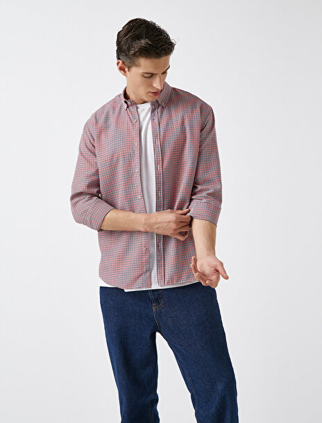 Koton Erkek Kareli Gömlek Pamuklu