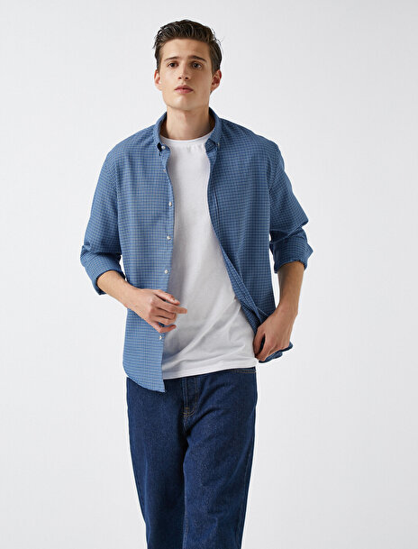 Koton Erkek Kareli Gömlek Pamuklu