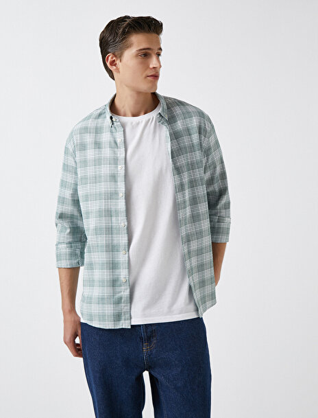 Koton Erkek Ekose Gömlek Pamuklu