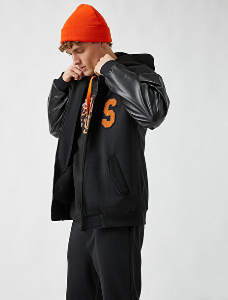 Koton Erkek Kolej Bomber Ceket Sweatshirt