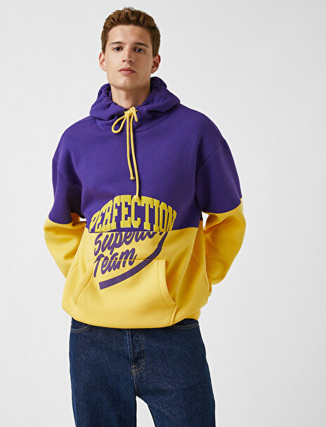Koton Erkek Oversize Yazı Baskılı Sweatshirt