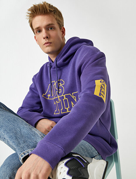 Koton Erkek Basketbol Temalı Kapşonlu Sweatshirt