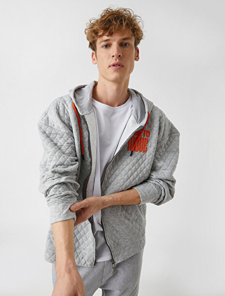 Koton Erkek Kapitone Fermuarlı Kapüşonlu Sweatshirt