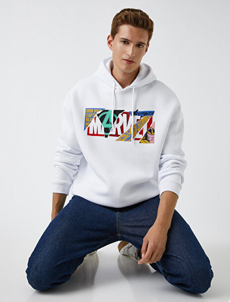Koton Erkek Marvel Sweatshirt Lisanslı Baskılı