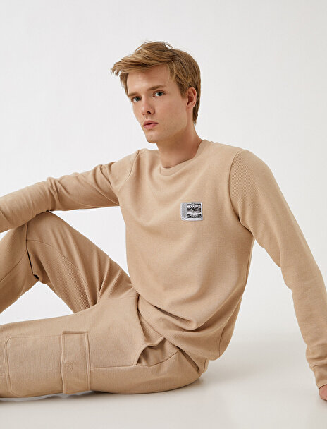 Koton Erkek Logo Baskılı Sweatshirt