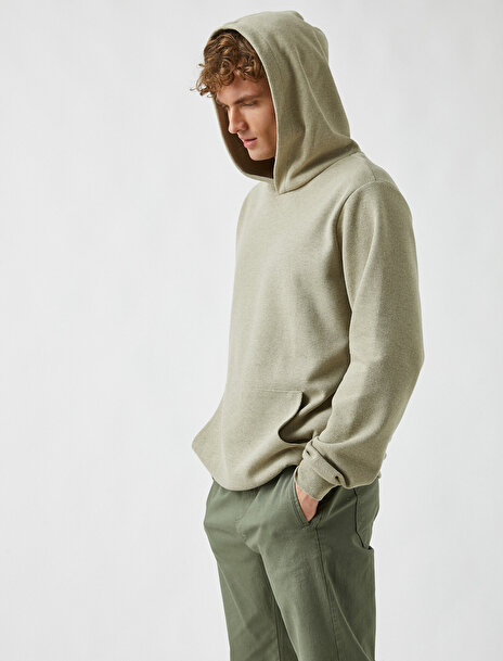 Koton Erkek Fitilli Kapşonlu Sweatshirt Koton Erkek Fitilli Kapşonlu Sweatshirt