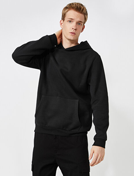 Koton Erkek Fitilli Kapşonlu Sweatshirt Koton Erkek Fitilli Kapşonlu Sweatshirt