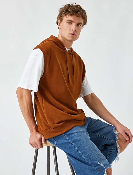 Koton Erkek Kolsuz Kapüşonlu Sweatshirt