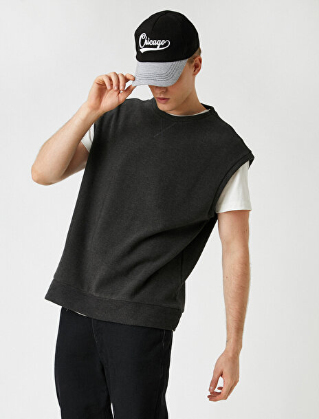 Koton Erkek Kolsuz Sweatshirt Bisiklet Yaka