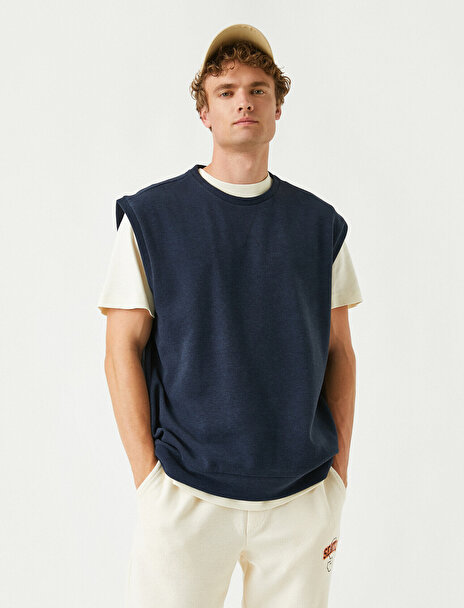 Koton Erkek Kolsuz Sweatshirt Bisiklet Yaka