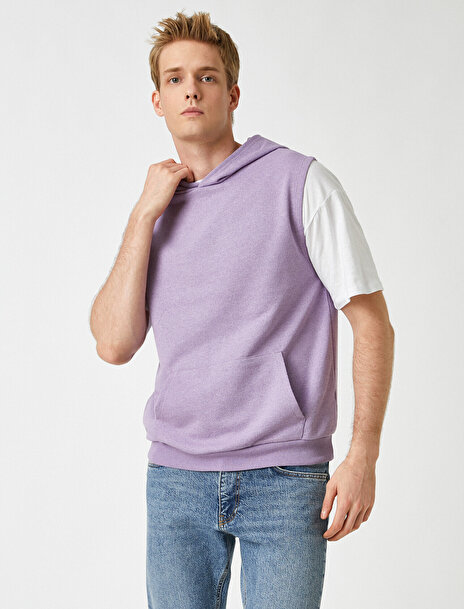 Koton Erkek Kapüşonlu Kolsuz Sweatshirt