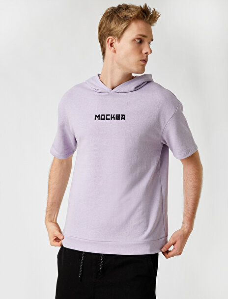 Koton Erkek Kısa Kollu Baskılı Kapüşonlu Sweatshirt Koton Erkek Kısa Kollu Baskılı Kapüşonlu Sweatshirt