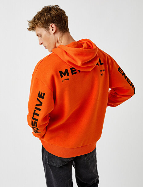 Koton Erkek Oversize Slogan Baskılı Sweatshirt