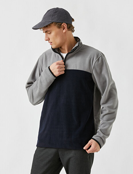 Koton Erkek Yarım Fermuarlı Polar Sweatshirt