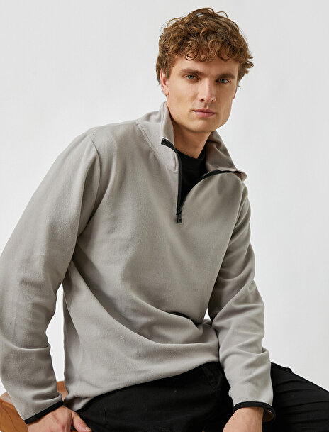 Koton Erkek Yarım Fermuarlı Polar Sweatshirt