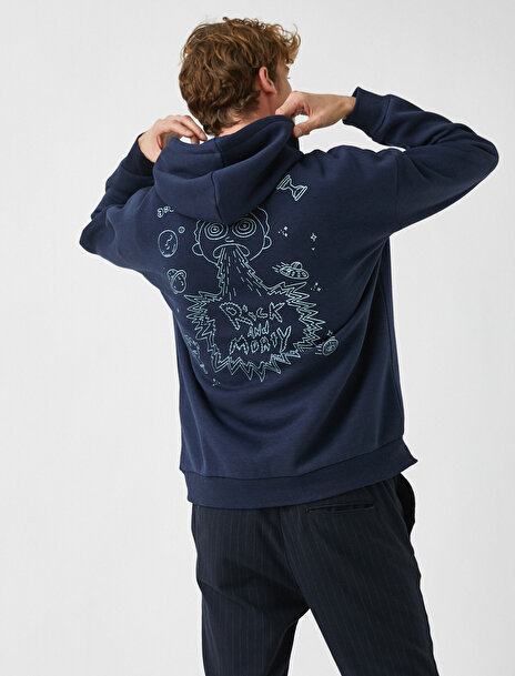 Koton Erkek Rick and Morty Kapüşonlu Sweatshirt Lisanslı Baskılı Koton Erkek Rick and Morty Kapüşonlu Sweatshirt Lisanslı Baskılı