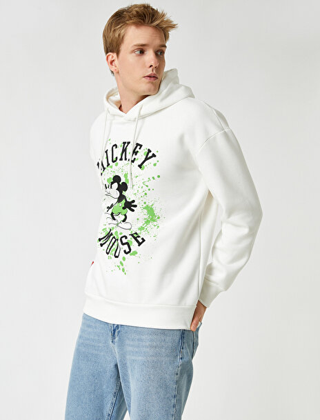 Koton Erkek Mickey Mouse Kapşonlu Sweatshirt Lisanslı Baskılı Koton Erkek Mickey Mouse Kapşonlu Sweatshirt Lisanslı Baskılı