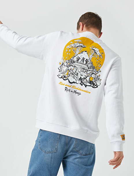 Koton Erkek Rick and Morty Sweatshirt Lisanslı Baskılı