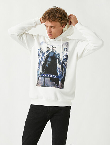 Koton Erkek Matrix Kapüşonlu Sweatshirt Lisanslı Baskılı Koton Erkek Matrix Kapüşonlu Sweatshirt Lisanslı Baskılı