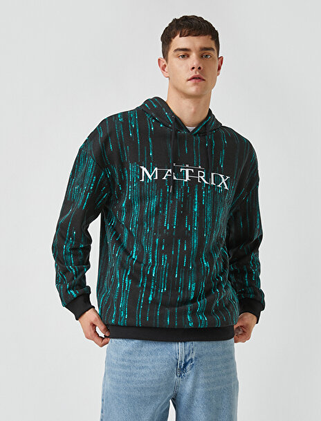 Koton Erkek Matrix Kapüşonlu Sweatshirt Lisanslı Baskılı Koton Erkek Matrix Kapüşonlu Sweatshirt Lisanslı Baskılı