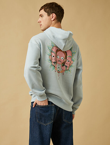 Koton Erkek Rick and Morty Kapüşonlu Sweatshirt Lisanslı Baskılı Koton Erkek Rick and Morty Kapüşonlu Sweatshirt Lisanslı Baskılı