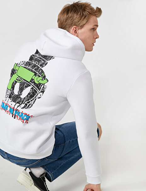 Koton Erkek Looney Tunes Kapşonlu Sweatshirt Lisanslı Baskılı