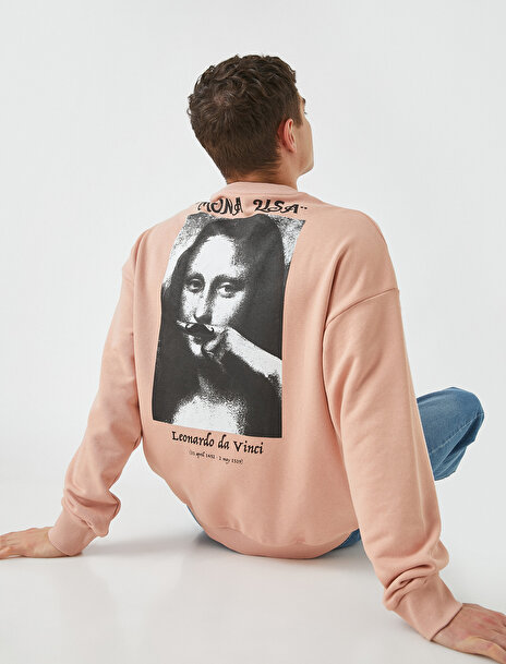 Koton Erkek Mona Lisa Sweatshirt Lisanslı Baskılı