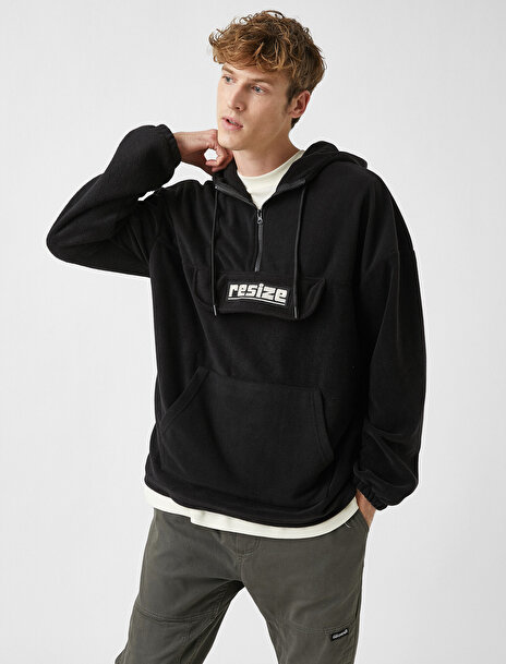 Koton Erkek Oversize Polar Kapşonlu Sweatshirt Koton Erkek Oversize Polar Kapşonlu Sweatshirt
