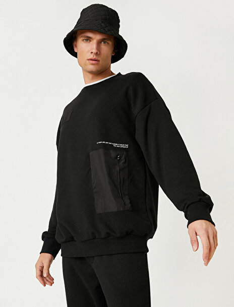 Koton Erkek Fermuar Cepli Oversize Sweatshirt