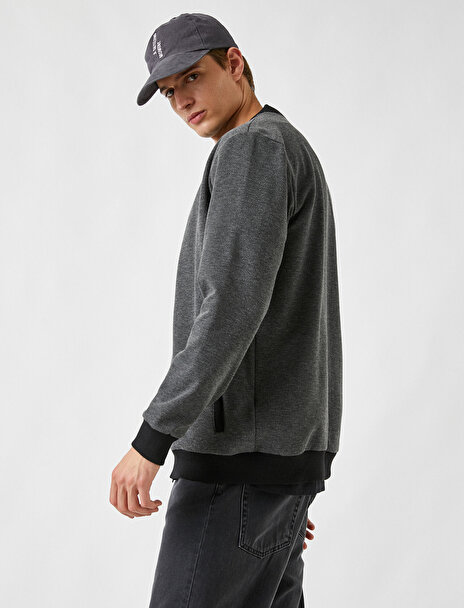 Koton Erkek Jakarlı Bomber Hırka