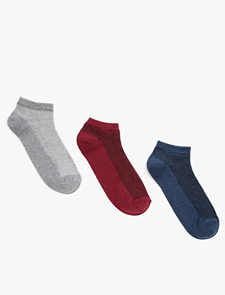 Koton Erkek Kısa Desenli Çorap Seti 3'lü