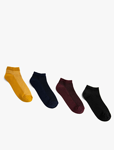 Koton Erkek Erkek Patik Çorap Seti 4'lü Pamuklu