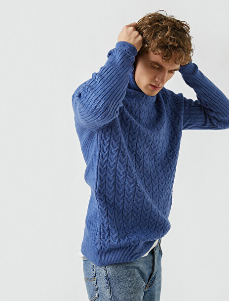 Koton Erkek Kapşonlu Oversize Triko Kazak