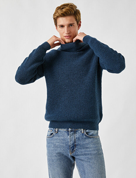 Koton Erkek Yünlü Boğazlı Kazak