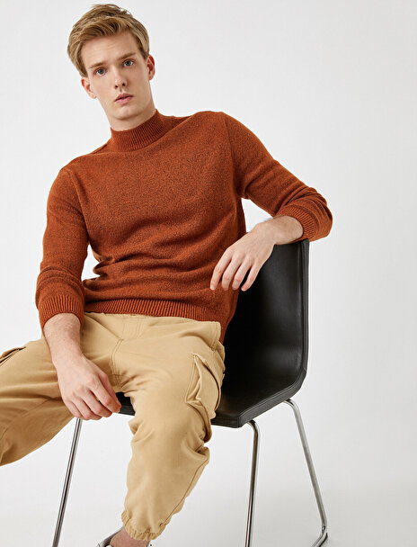 Koton Erkek Yarım Balıkçı Yaka Basic Kazak