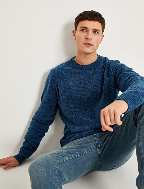 Koton Erkek Kırçıllı Triko Kazak