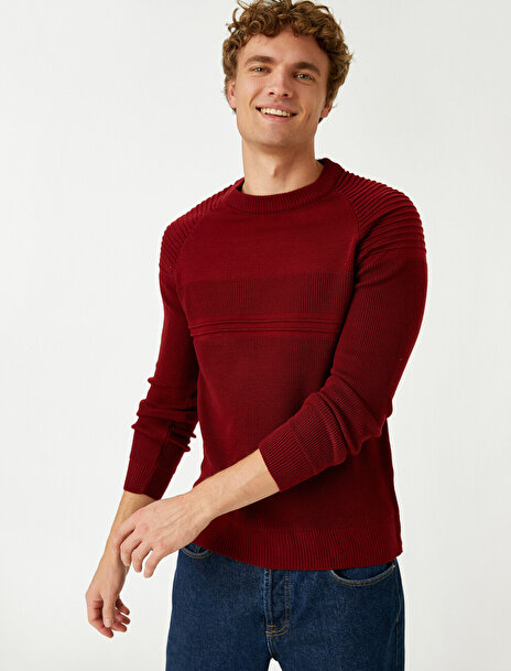 Koton Erkek Dokulu Triko Kazak