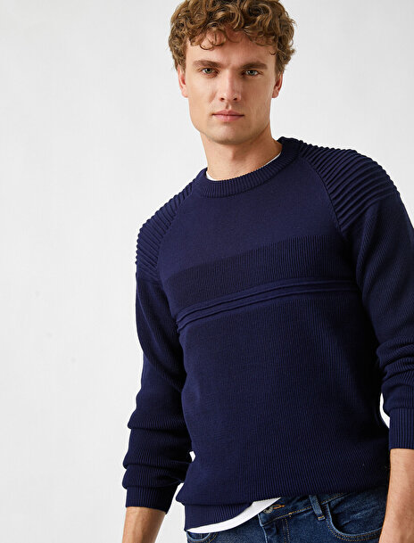 Koton Erkek Dokulu Triko Kazak