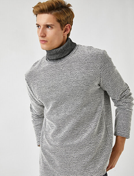 Koton Erkek Slim Fit Bisiklet Yaka Kazak