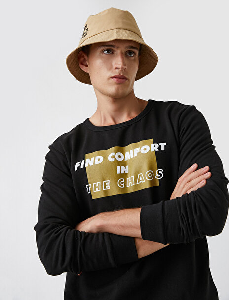 Koton Erkek Baskılı Kazak Pamuklu