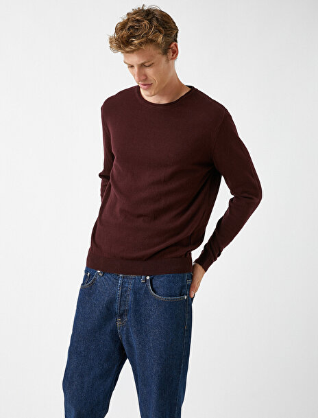 Koton Erkek Basic Kazak Pamuklu