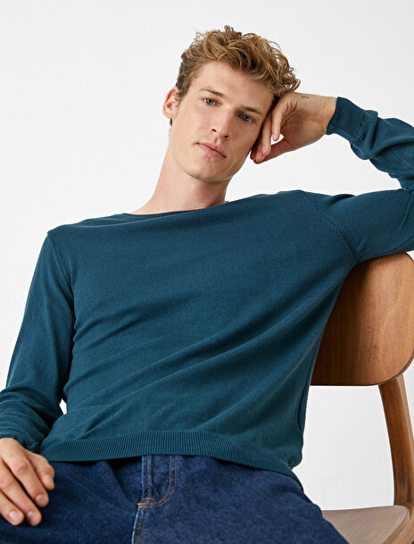 Koton Erkek Basic Kazak Pamuklu